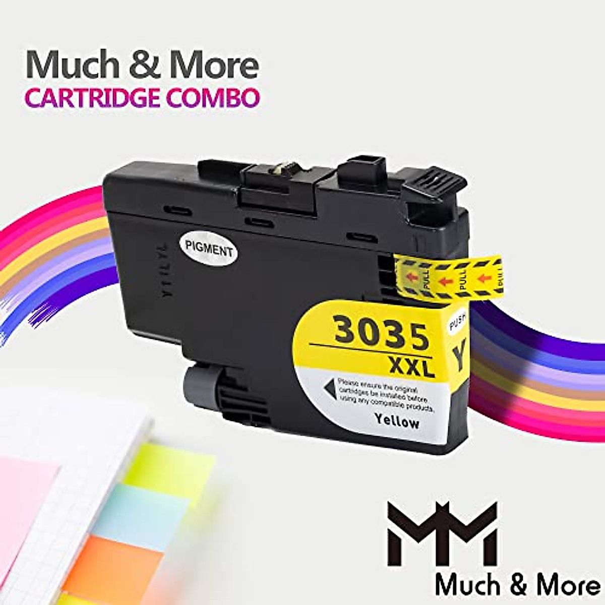 MM MUCH & MORE Compatible Ink Cartridge Replacement for Brother LC3035XXL LC3035 LC3033 LC3033XXL to use with MFC-J815DW MFC-J805DWXL MFC-J995DW MFC-J995DWXL MFC-J805DW Printers (1-Pack, Yellow)