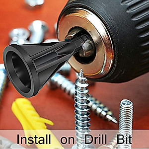 Deburring External Chamfer Tool HSS for Drill Bit, Remove Burr Repairs Tools Remove Burr Drill Bit, Metal External Chamfer Hexagon Shank Deburring Tool (Black 2 pak)