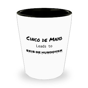 Cinco de mayo hangover shot glass