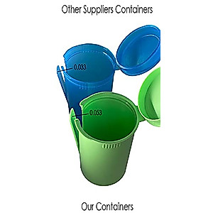 EVO Plastics| 30 Pack of Pop Top Containers DRAM 19 Bottles (Mixed)(2.75" Deep X 1.5" Wide) - Packaging Supplies - Dry Herb Containers - Child Resistant Smell Proof Container - Pill Vials - Rx Vial