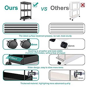 AOJIA Double Sliding Under Sink Organizer, 2 Tier Pull Out Cabinet Organizer Storage, Under Sink Organizers and Storage with Drawer for Under Sink Kitchen Bathroom Organization