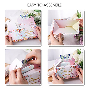 VGOODALL 12PCS Butterfly Party Favor Boxes, Goodie Gable Treat Box Paper Candy Box for Birthday Party Supplies Baby Shower Wedding Party
