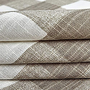 Premier Prints Buffalo Plaid Slub Canvas Ecru, Fabric by the Yard