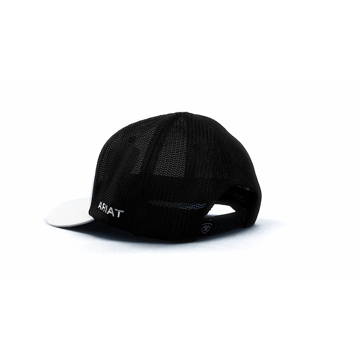 ARIAT Men's White Snapback Flexfit Shield Logo Cap