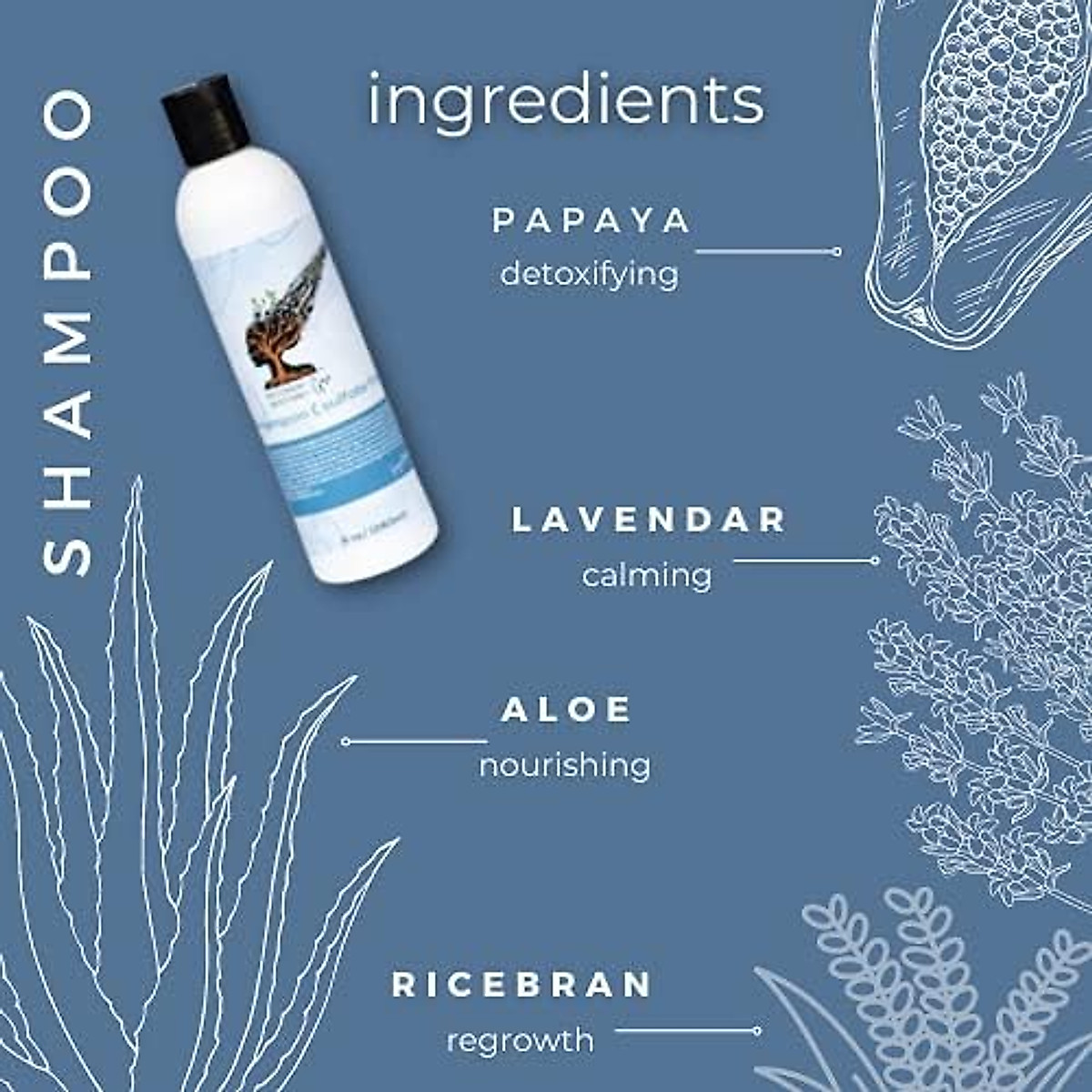 Recover Restore Gro Hydrating Shampoo | All hair types | Hair Growth | Sulfate Free | Vegan | Aloe Vera base | 8oz.