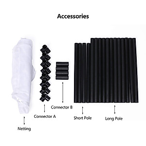 RESTCLOUD 30" Large Monarch Butterfly Habitat Cage, Outdoor Insect Mesh Cage Terrarium 16.5" x 16.5" x 30"