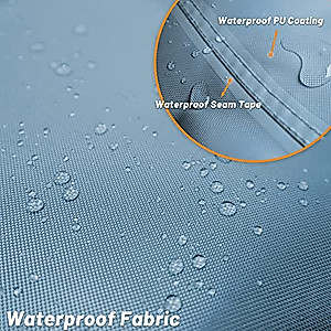 MUTUSHI Patio Furniture Cover, Waterproof Patio Table Cover, 74" L x 47" W x 28" H, 600D Durable Oxford,Patio Table Cover, Waterproof Patio Covers for Table Set -Twilight Blue