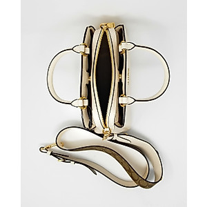 Coach Women's Mini Lilly Carryall (Crossgrain Leather - Chalk - Khaki)