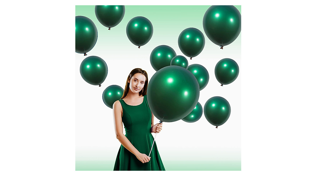 Double stuffed emerald Balloons Different sizes Customized 52 PACK 18 ...