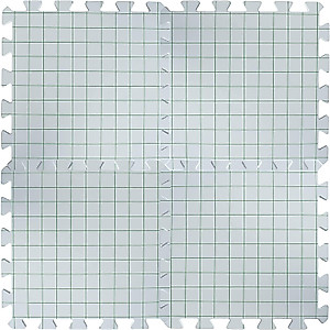 Boye Interlocking Needlepoint, Knitting, and Crochet Blocking Boards, 12'' W x 12'' L, 4pc, Black