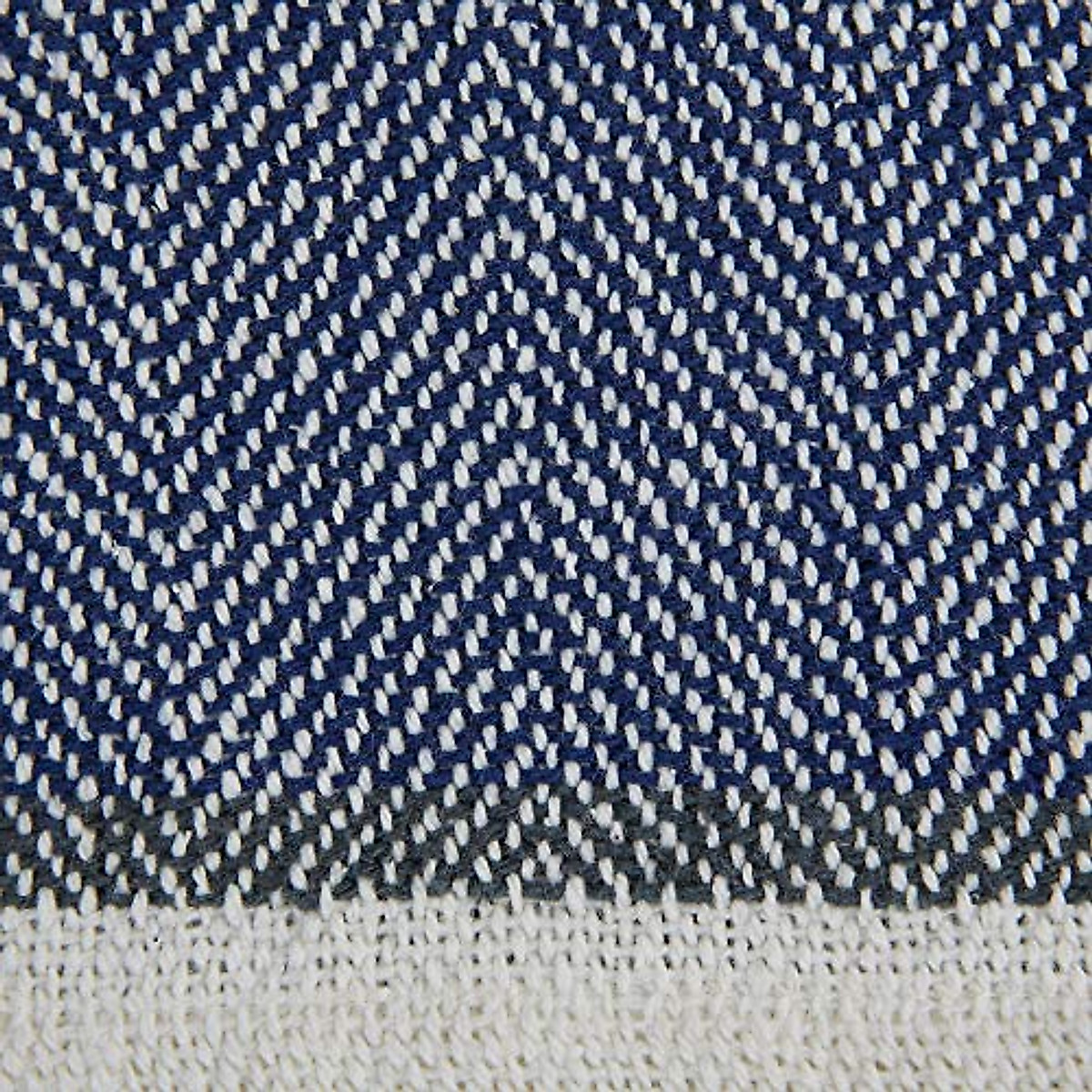 DII New Traditional, 2-Tone Chevron Stripe Throw, 50x60, Navy