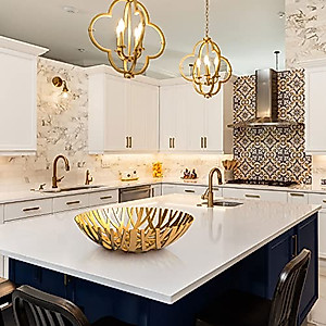 Mueller Fruit Basket, European Fruit Bowl, Fruit and Vegetables Holder for Counters, Kitchen, Countertop, Home Decor, High-end Look, Gold