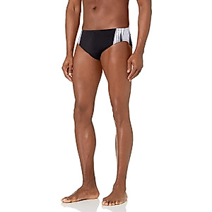 TYR SPORT Men's Phoenix Splice Racer Swimsuit (Black/White, Size 36)