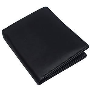 MARSHAL Genuine Leather RFID Blocking Five-point Star Hidden Badge Holder Wallet