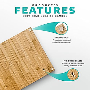 Bamboo Ziplock Bag Organizer for Drawer- 2 in1 Ziplock Bag Storage Organizer with Foil and Plastic Wrap Organizer- Ziplock Bags Organizer Compatible with Gallon, Quart, Sandwich, and Snack Bags