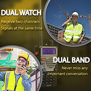 Retevis RT-5RV 2 Way Radios Walkie Talkies Long Range,High Power Walkie Talkie,Shock Resistant,Two Way Radio with Charging Station for Industrial(6 Pack)