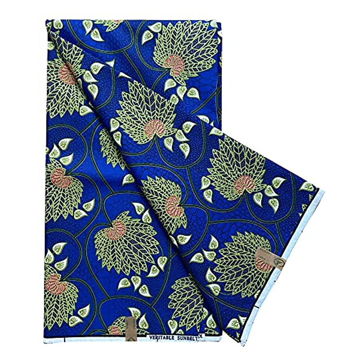 ADWAXDA African Fabric by The Yard 6 Yards,Polyester African Material,African Print Fabric Wax Kente Cloth Fabric,African American Dutch Pattern Fabric for Women Men (FP124)