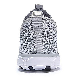 DLGJPA Men's Quick Drying Water Shoes for Beach or Water Sports Lightweight Slip On Walking Shoes LightGray 9.5