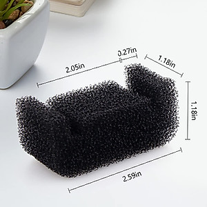 Comsmart Cat Fountain 6 Sponge Filters Replacement, Pet Dog Fountain Sponge Foam Filters for Round and Cubic Stainless Steel Top Cat Water Fountain Automatic Drinking Water Dispenser