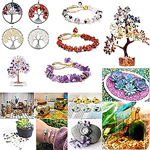 CZDYUF 18 Color Chips Beads Irregular Shaped Beads Tumbled Gemstone Chips Crystal Crushed Bead DIY Making Supplies Kits