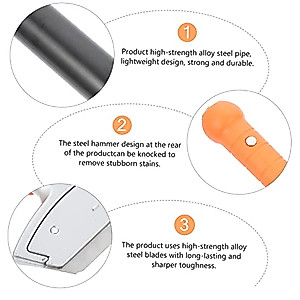 MERRYHAPY 1 Set Cleaning Blade Limpiar Cement Scraper Tool Floor Wall Scraper Floor Cleaning Shovel Paint Scraper Angle Cleaning Scrapers Erramientas Handle Tile Aluminum Alloy