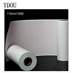 TDOU Thermal paper Roll ECG Paper 110mm*20M for CE Marked Digital 12 Leads 3/6 Channel ECG Machine ECG600G Insulation Paper
