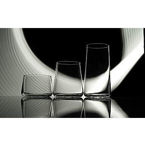 The TAG Store | Luxe Tasting Glasses Set of 2 | 8oz Whiskey Glasses | Modern Barware Collection | Pairs With Drinking and Mixer Glasses | Signature Old Fashioned Glasses | Whiskey Bourbon Scotch