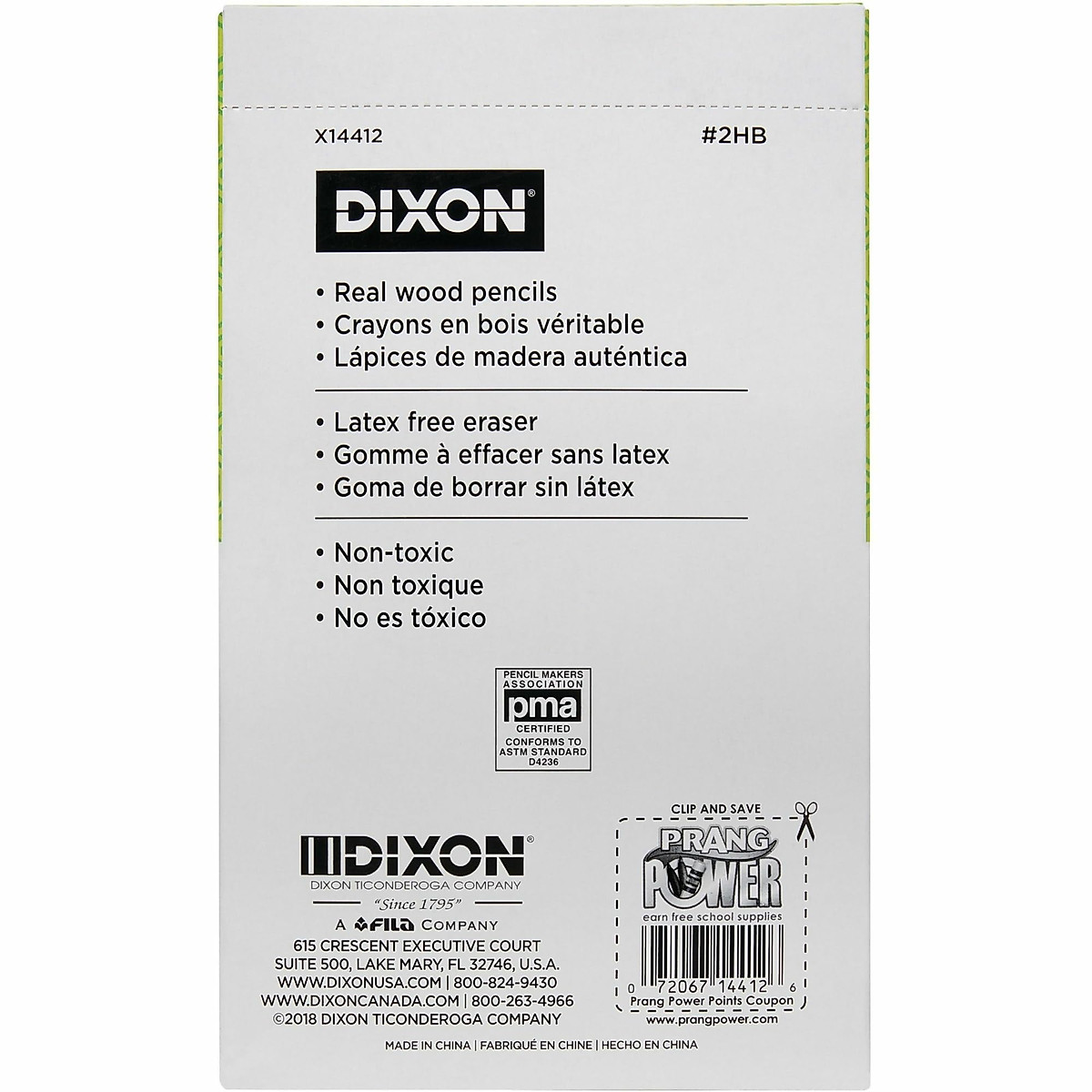 Dixon® Pencils, #2 Soft Lead, Box Of 144