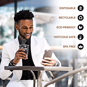 Shop Square 10 Oz Disposable Hot Coffee Cups With Lids - (50 Pack), Heavy Duty Insulated Hot Beverage Paper To Go Coffee Cups For Tea, Hot Chocolate and More- No Sleeve Needed