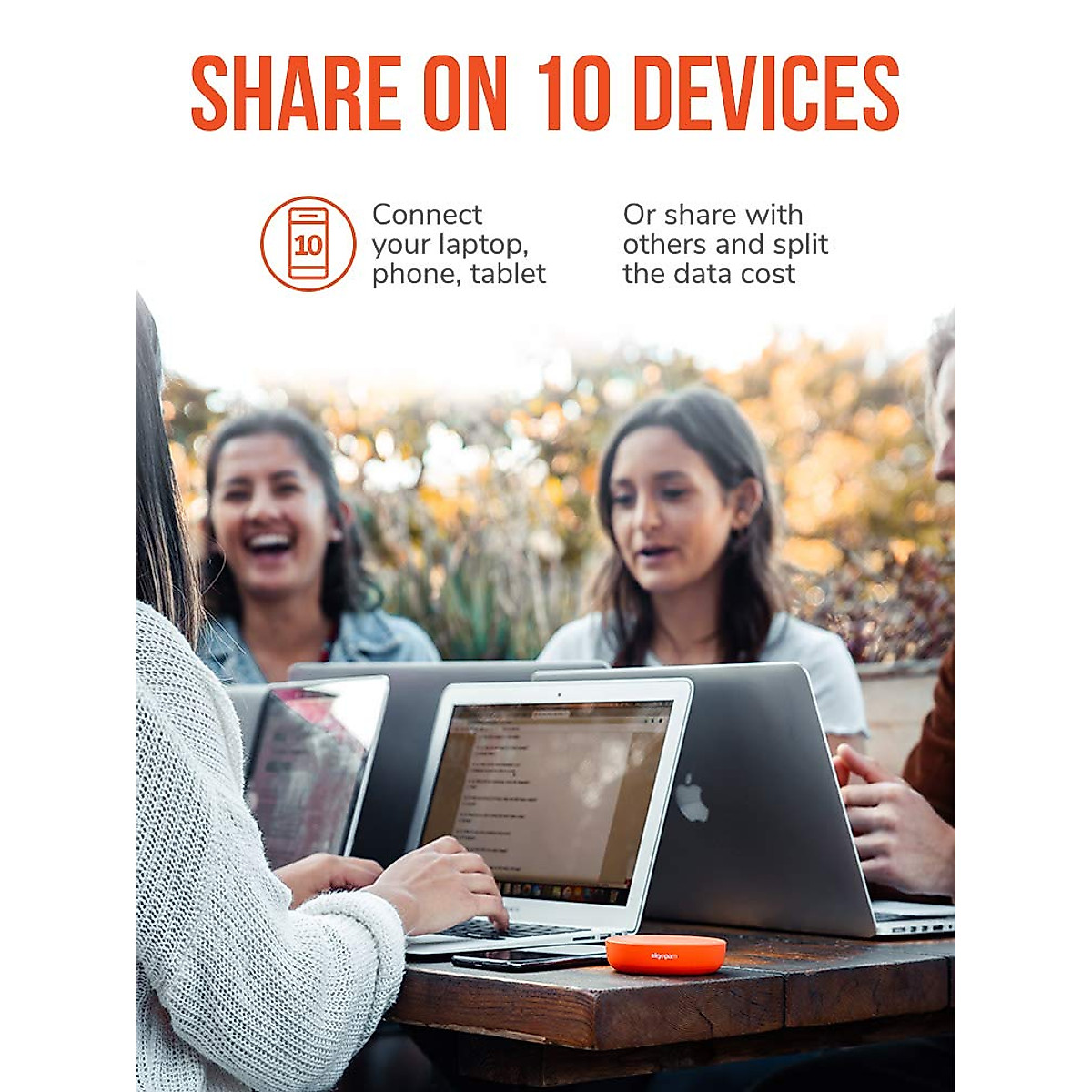 Skyroam Solis X Smartspot | 4G LTE WiFi Mobile Hotspot and Power Bank | Global Coverage | Up to 10 Connected Devices | Built in VPN | Remote Camera | vSIM Technology, No SIM Card Needed | Make a WLAN