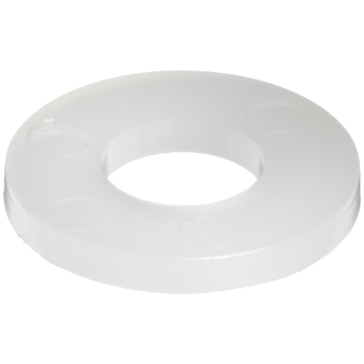Small Parts Nylon 6/6 Flat Washer, Plain Finish, Off-White, 7/16" Hole Size, 0.44" ID, 0.75" OD, 0.06" Nominal Thickness (Pack of 100)