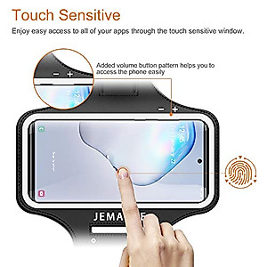 Galaxy S24 Ultra, S23 Ultra, S22 Ultra Armband, JEMACHE Gym Workouts Running Phone Arm Band for Samsung Galaxy S21/S22/S23/S24 Ultra (5G), Note 20 Fits Otterbox Defender Case