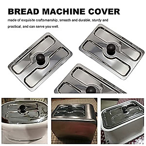 UOIENRT Toaster Dust Cover, Stainless Toaster Appliance Top Cover, Steel Electric Bread Maker Upper Cover for Bread Machine