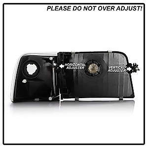 ACANII - For [4PC] Black 1993-1997 Ford Ranger Headlights Corner Turn Signal Lamps Driver + Passenger Side