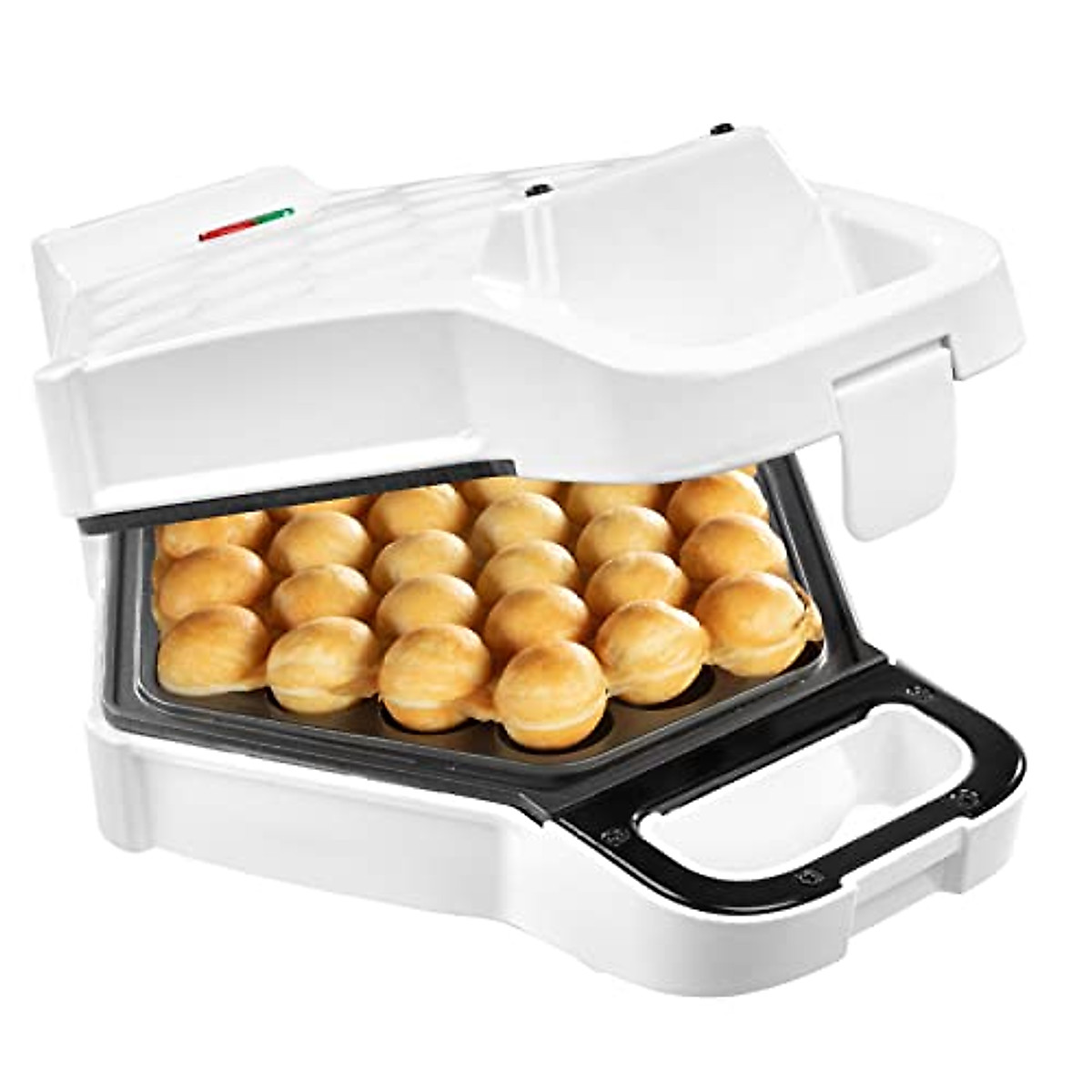 Bubble Waffle Maker- Electric Nonstick Hong Kong Egg Waffler Iron Griddle w Ready Indicator Light- Ready in under 5 Mins- Recipe Guide Included Make Homemade Ice Cream Cones Summer Pool Party Treat