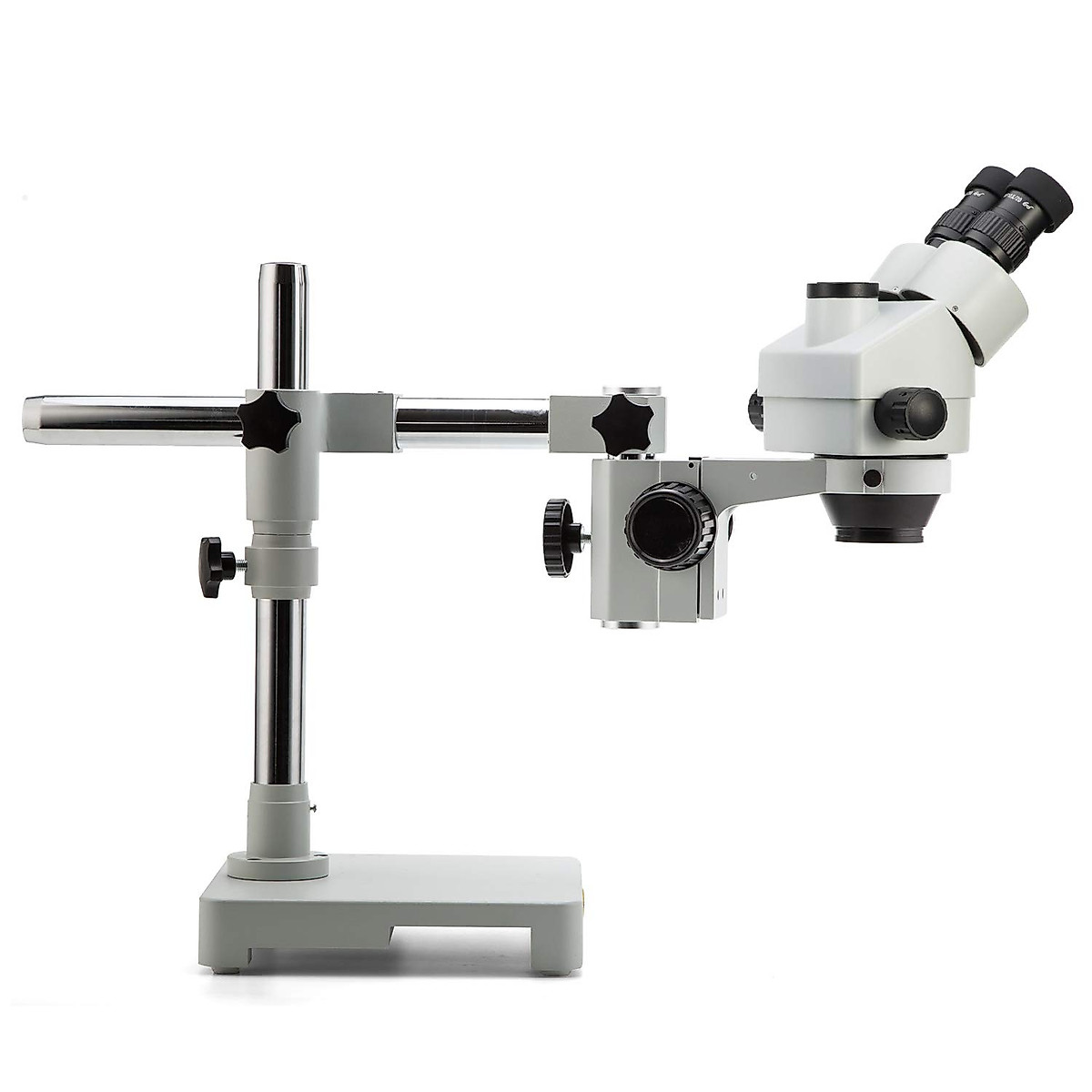 SWIFT S7 7X-45X Trinocular Stereo Microscope with Wide-Field 10X Eyepieces,0.7X-4.5X Zoom Objective Lens, Single-Arm Boom Stand, and 56-Bulb LED Ring Light