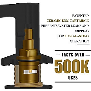 Bathroom Faucet ARRISEA Bathroom Faucets for Sink 3 Hole, Black Bathroom Faucet 3 Hole 8 Inch Widespread with Pop Up Drain, 2 Handle Faucet for Bathroom Sink, BF010-1-MB