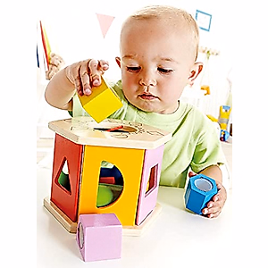 Hape Wooden Shape Sorter Toys| Montessori Educational Learning Toys for Preschoolers Ages 1 Years & Up