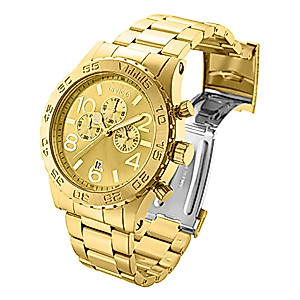 Invicta Men's 1270 Specialty Chronograph Gold Dial 18k Gold Ion-Plated Stainless Steel Watch