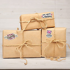 Wailozco 100% Handmade Stickers,Thank You Stickers,Handmade Stickers,Small Shop Stickers,Envelopes Stickers for Small Business, Online Retailers,Handmade Goods,500 Labels Per Roll