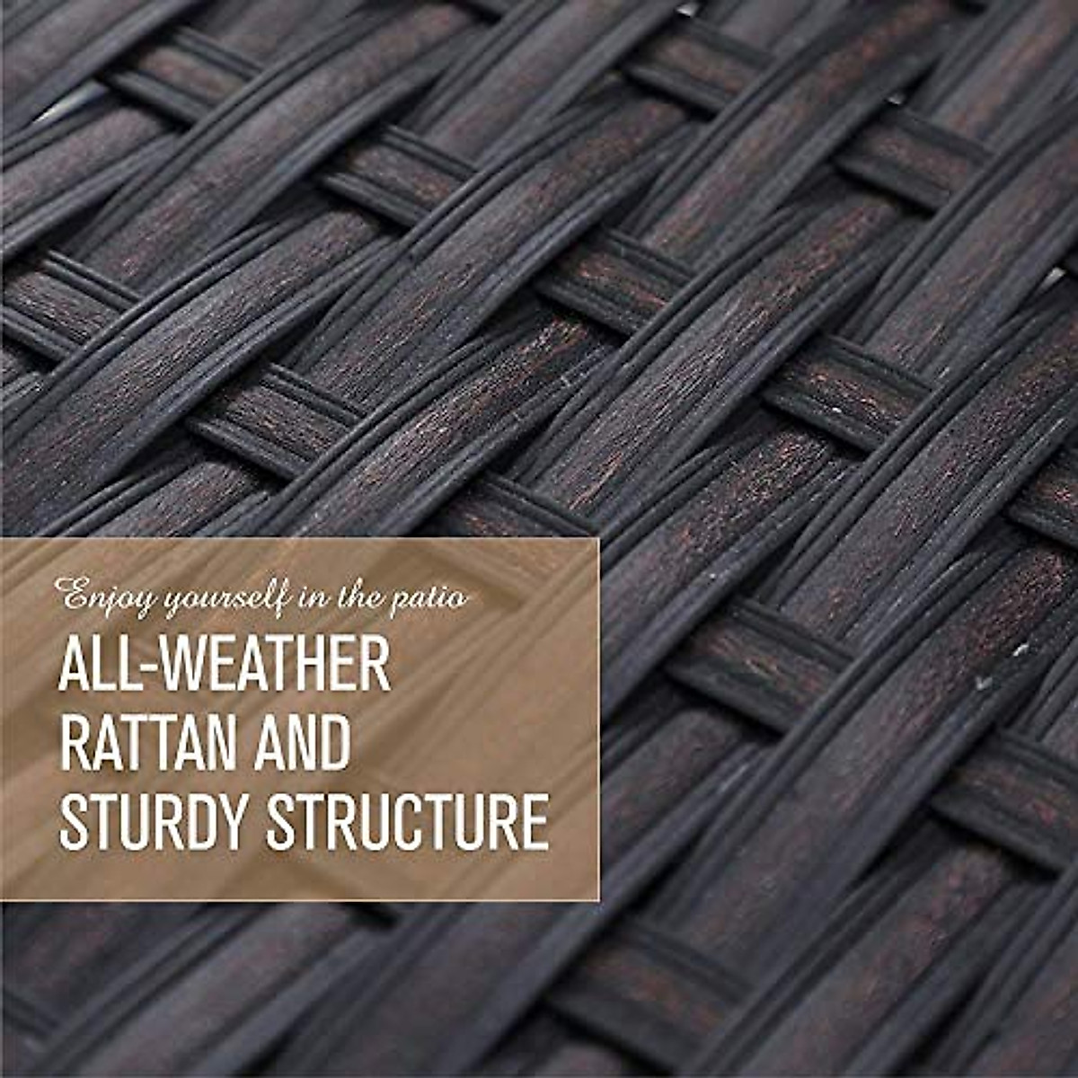 MFSTUDIO 2 Piece Patio Loveseat Outdoor Sectional Furniture Rattan Corner Sofa Set - Blue