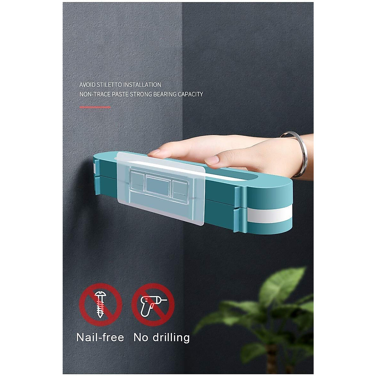 ALINZO Foldable Shoes Rack Towel Rack Bathroom Wall Mounted Shoe Storage Rack No Punching Space-Saving Design, Easy to Assemble