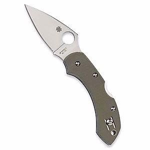 Spyderco Dragonfly Signature Knife with 2.28" VG-10 Steel Blade and Durable Foliage Green G-10 Handle - PlainEdge - C28GPFG