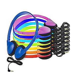 CN-Outlet Kids Headphones Bulk 8 Pack Multi Color Class Set School Students Classroom Children Toddler Boys Girls Teen and Adult (8 Pack)