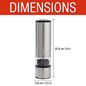 Peugeot Electric Salt & Pepper Mill Set - Stainless (Elis U'select Stainless Steel)