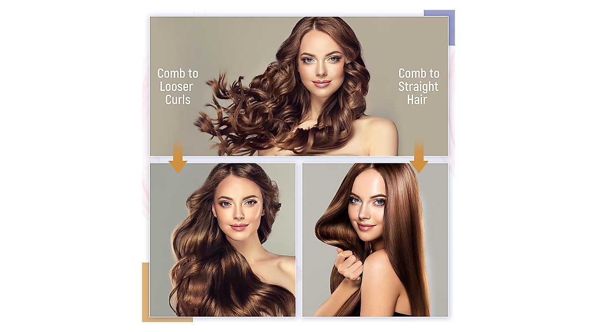 Hair Straightener Brush Ceramic with Ionic Technology | Fast Heating