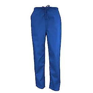 Natural Uniforms Women's Scrub Set Medical Scrub Tops and Pants - Pack of 2 Set (4X-Large, Dark Royal Blue)