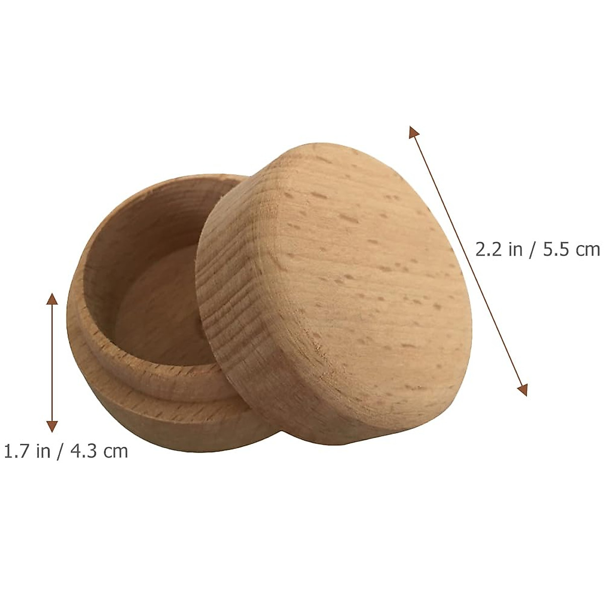 Small Boxes 3pcs Round Wooden Ring Boxes with Lid Small Earring Display Box Wooden Keepsake Box for Jewelry Earrings Necklace Proposal Engagement Birthday Wedding Ring Box