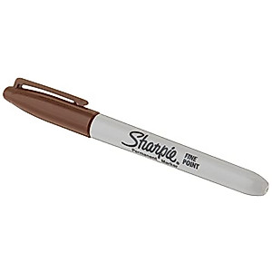 SHARPIE Fine Point Permanent Markers, Brown, 1 Count