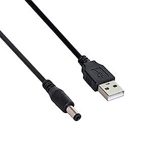 cablecc USB 2.0 Male A Type to 5.5 x 2.5mm DC 5V Power Plug Barrel Connector Charge Cable 80cm